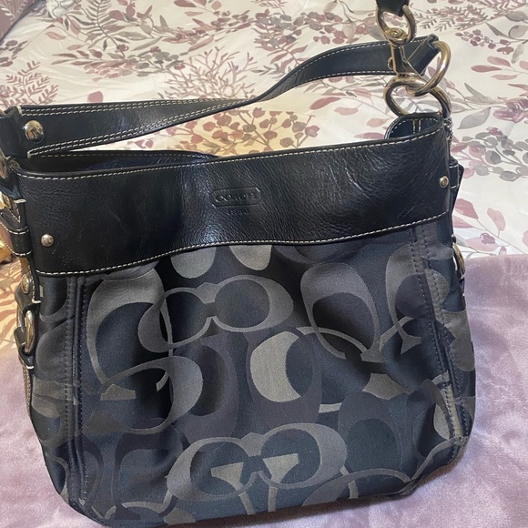Coach | Bags | Coach Cloth Signature Bag With Blue Lining | Poshmark